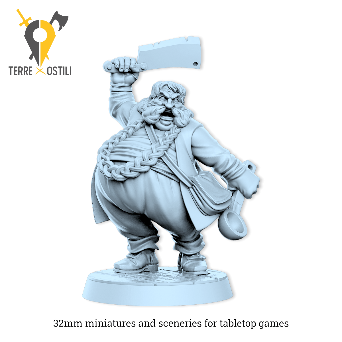 Bombur Nano cuoco guerriero re lotr anelli | miniatura 3D resina | Ter